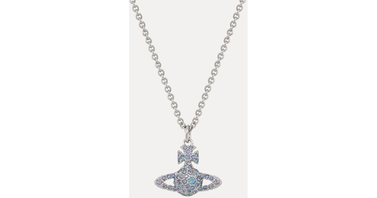 Vivienne Westwood Grace Bas Relief Pendant Necklace Brass in White ...