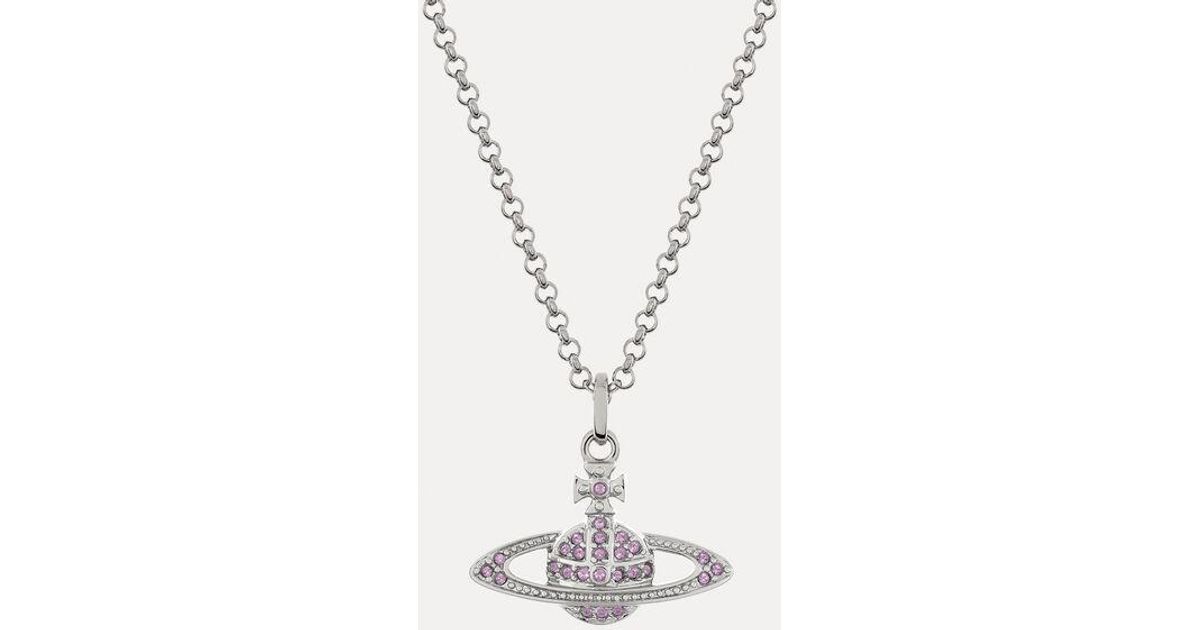 Vivienne Westwood Mini Bas Relief Pendant Necklace in White | Lyst UK