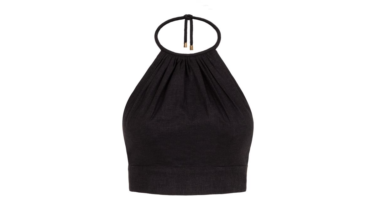 ViX Ibiza High Neck Halter Top in Black | Lyst