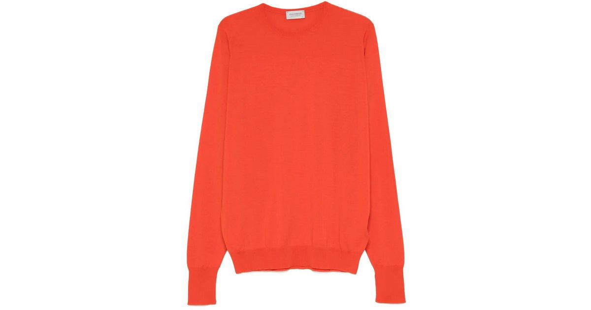 John Smedley Marcus Extra Fine Merino Wool Jumper in Red for Men | Lyst UK