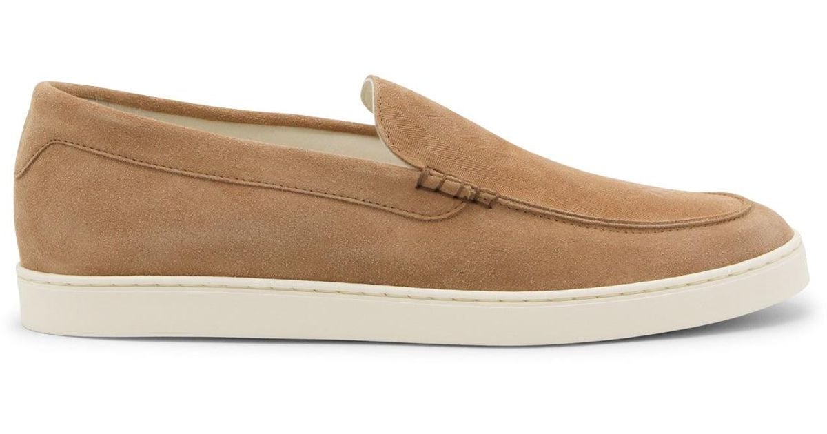 Brunello Cucinelli Leather Loafers in Brown for Men | Lyst UK