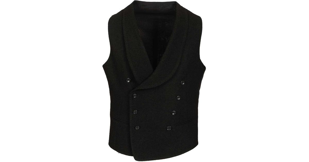 Tagliatore "Revival" Vest in Black for Men | Lyst UK