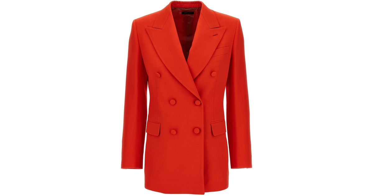 Brioni Flavia Blazer And Suits in Red | Lyst