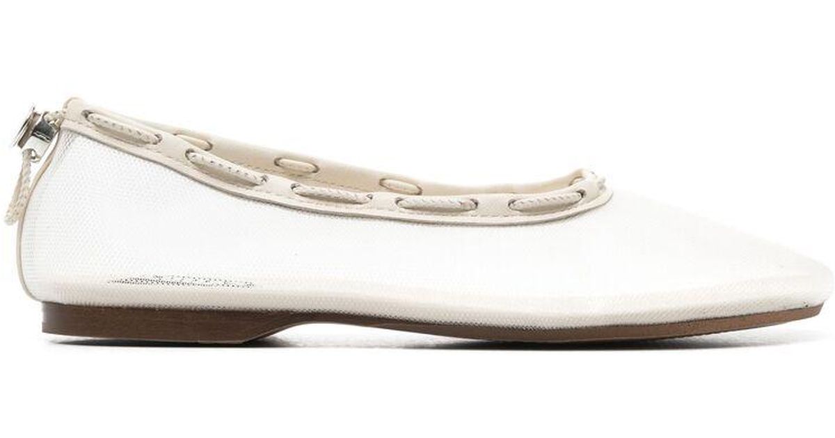Alohas Leather Ballet Flats in White | Lyst
