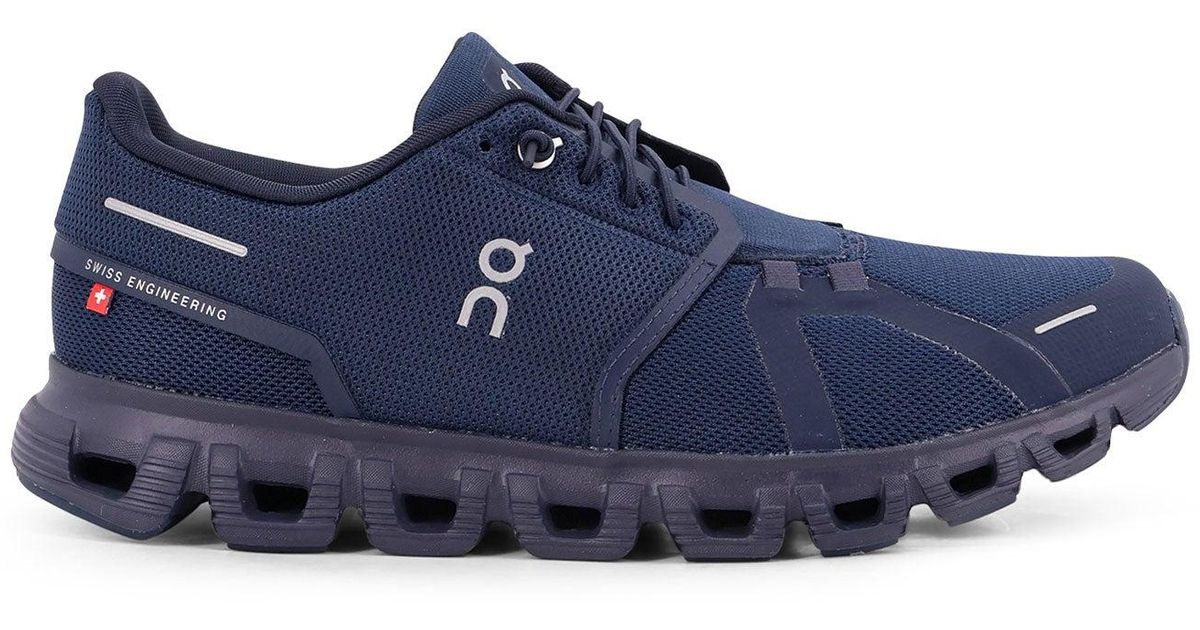 On Shoes Cloud 6 Low-Top Mesh Sneakers in Blue for Men | Lyst