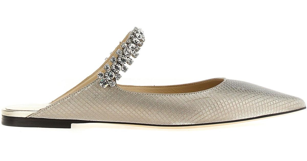 Jimmy Choo Bing Flat Shoes in White | Lyst