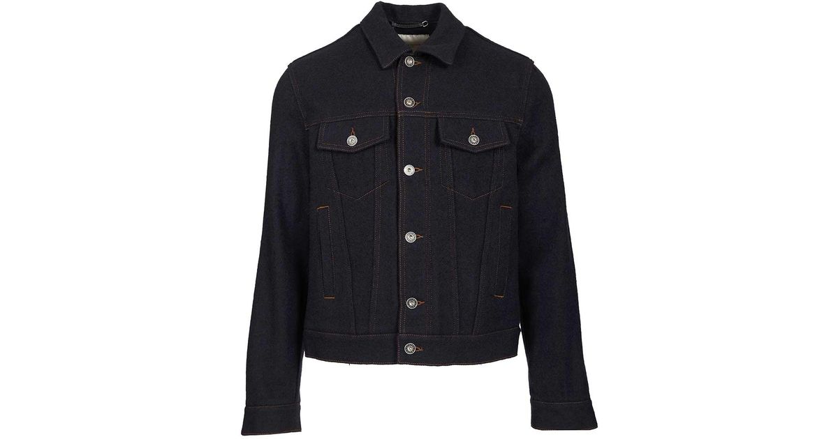 Jacob Cohen Wool Trucker Jacket in Blue for Men | Lyst UK