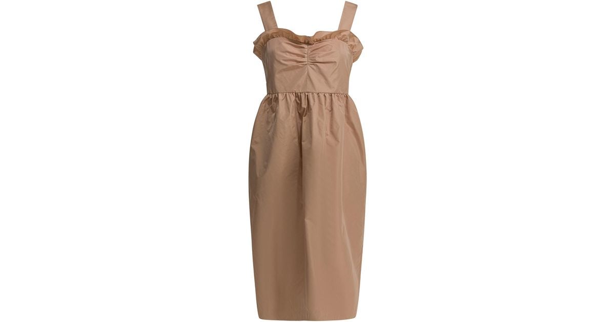 Chloé Balloon Dress in Brown | Lyst