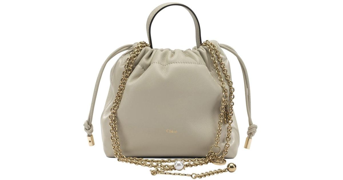 Chloé Icons Handbags White in Metallic | Lyst UK
