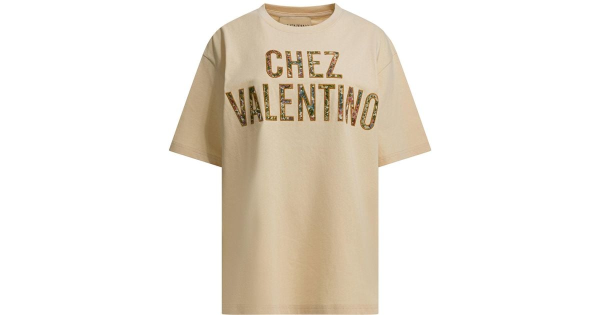 Valentino T-Shirts in Natural | Lyst UK