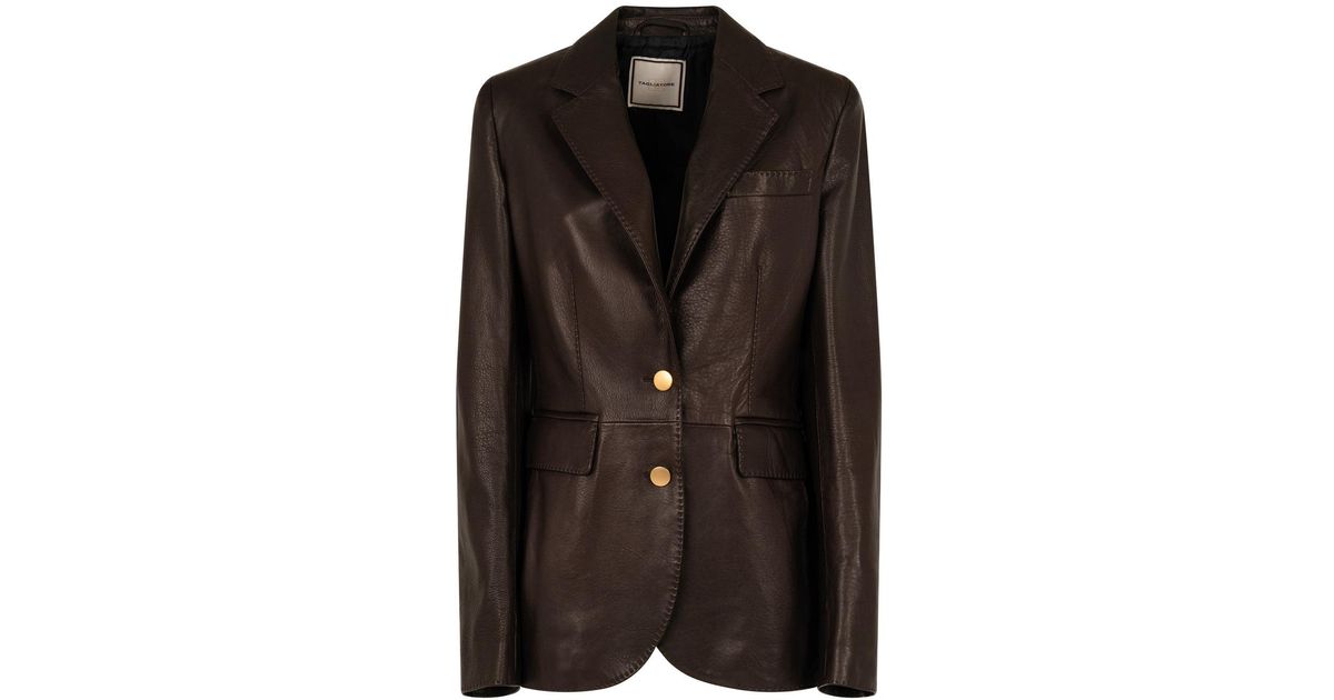 Tagliatore Sophie Leather Jacket Clothing in Black | Lyst UK