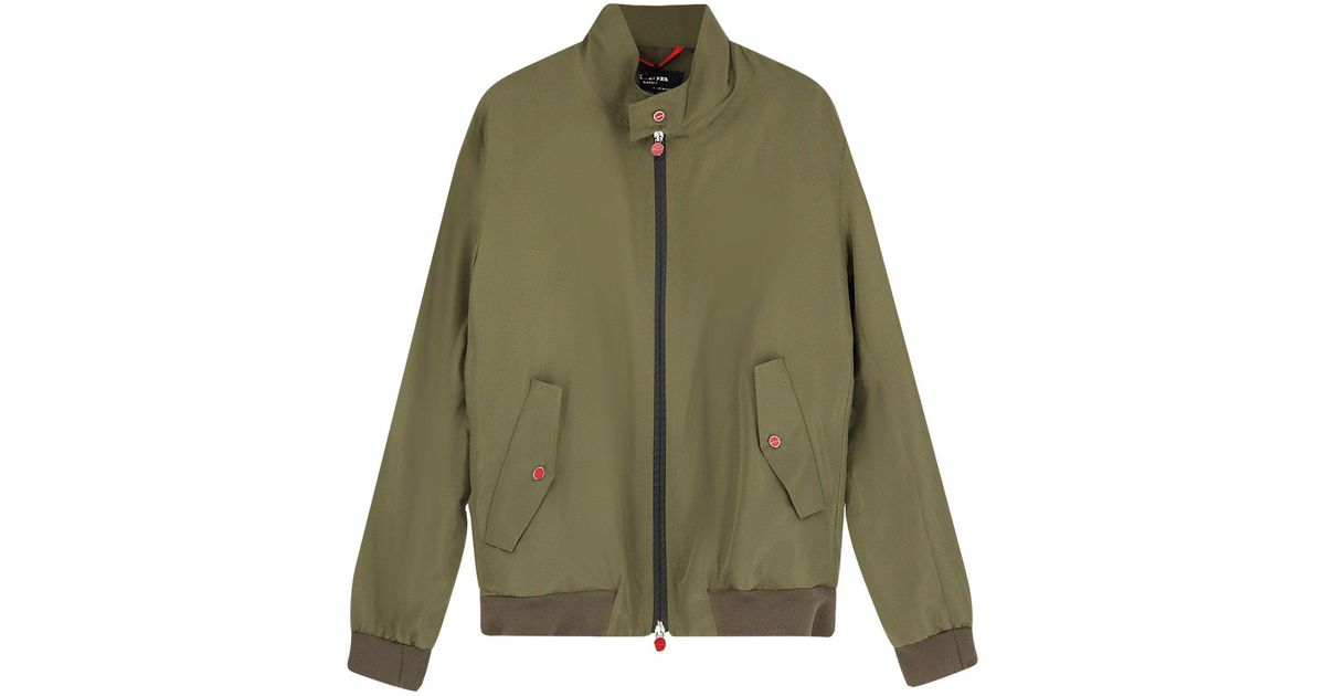 Kiton Nylon Jacket in Green for Men | Lyst UK