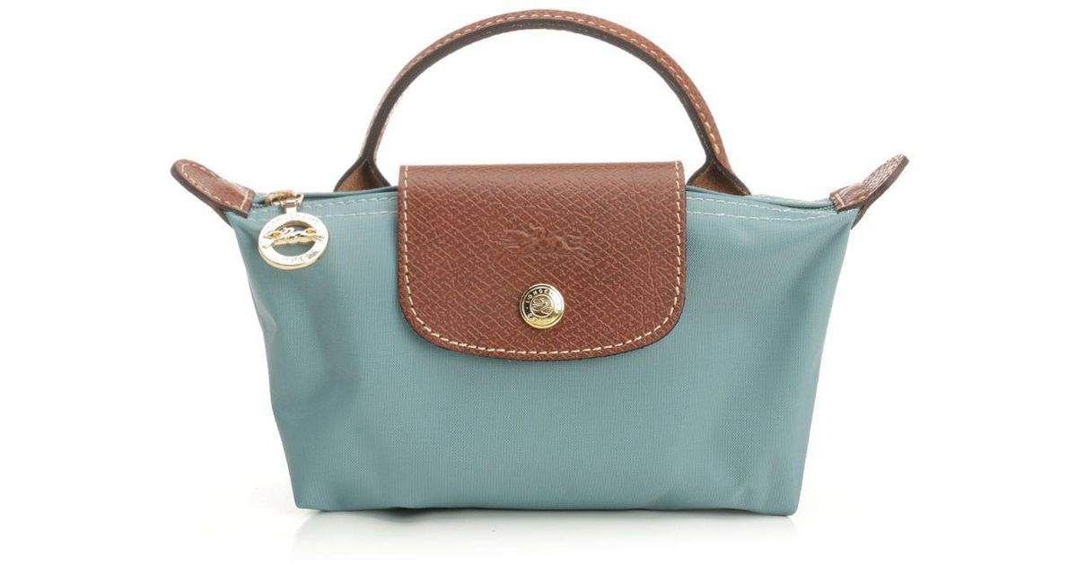 Longchamp Le Pliage Original Small Leather Goods Light in Blue | Lyst