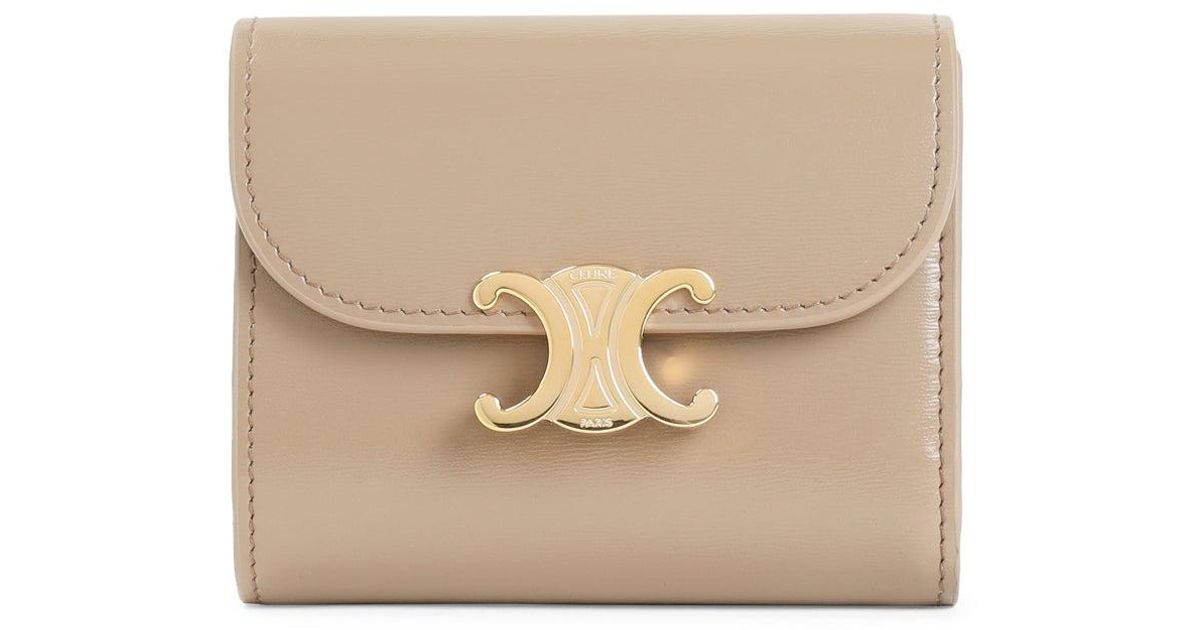 Celine Wallet(generic) Nude & Neutrals in Natural | Lyst UK