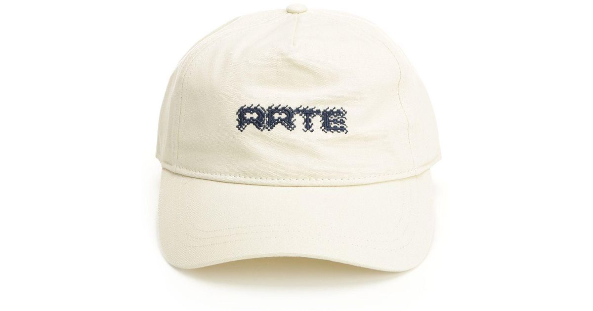 Arte' Pixel Logo Cap Hats in Natural for Men | Lyst UK