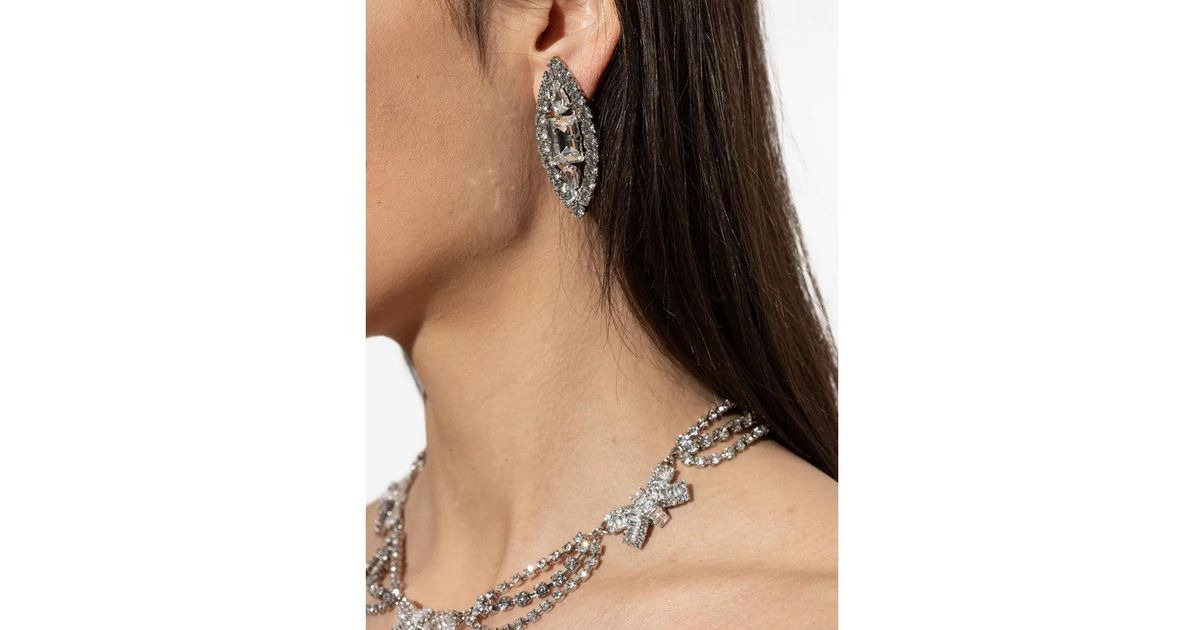 Alessandra Rich Jewellery Silver, White in Brown | Lyst UK