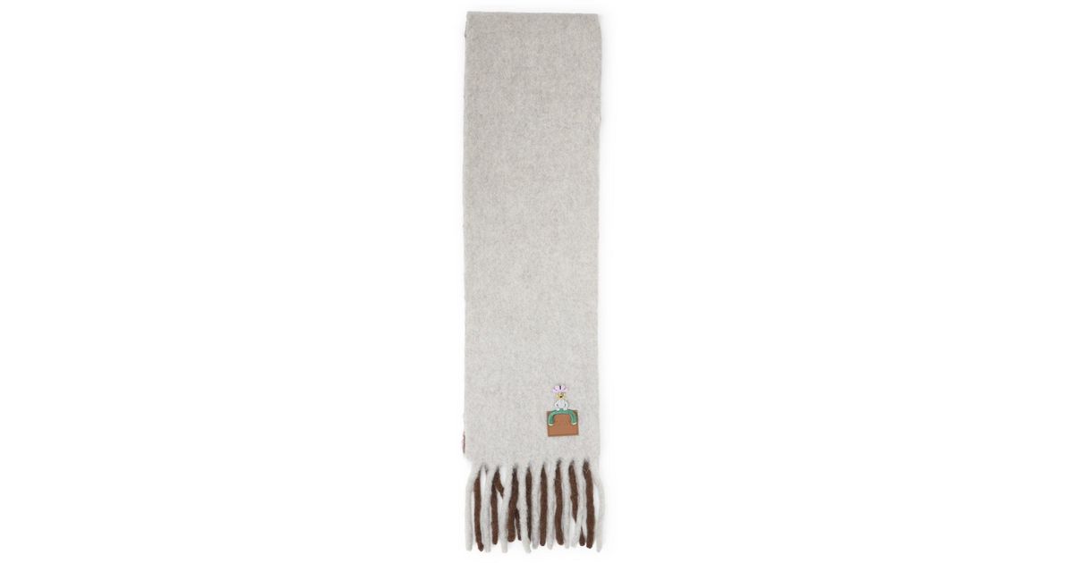 Loewe Scarf in White | Lyst Canada