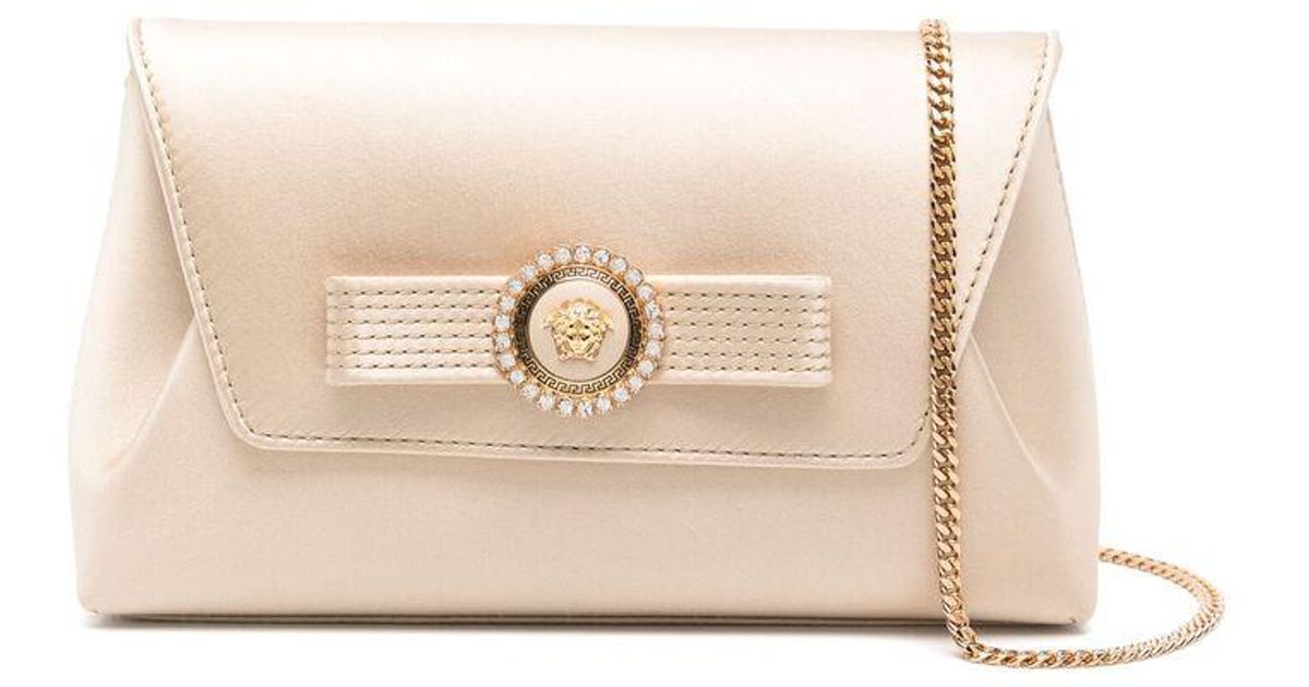Versace Neutral Clutch Bags in Natural | Lyst