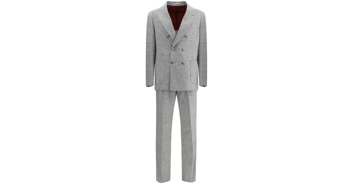 Brunello Cucinelli Suits in Grey for Men | Lyst UK