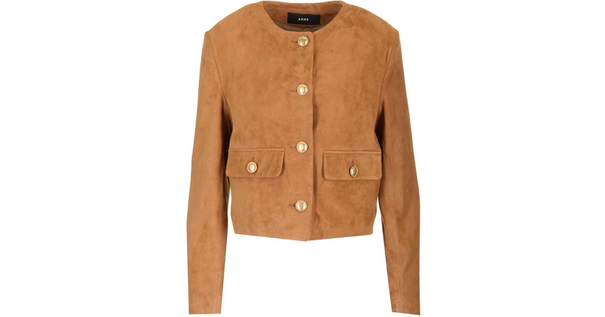 Arma Gaya Jackets in Brown | Lyst