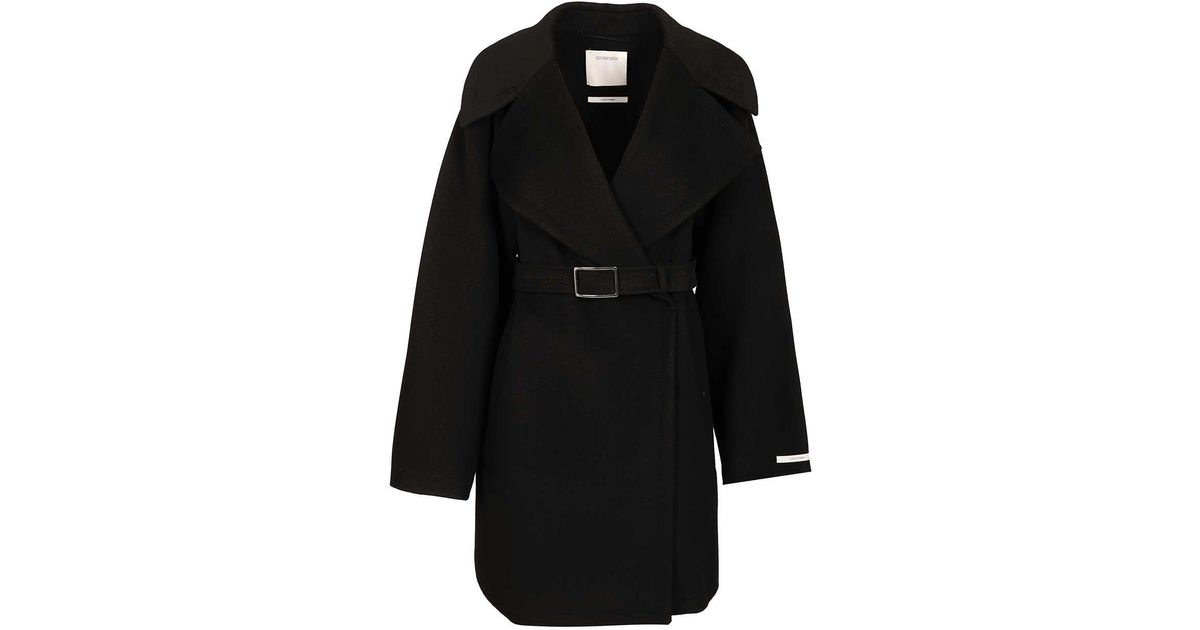 Sportmax Spxpagine Coat in Black | Lyst UK
