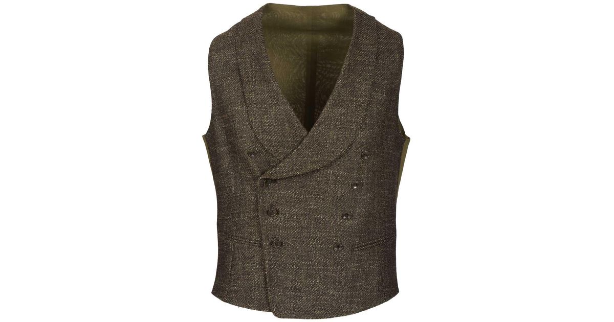 Tagliatore Revival Vest in Green for Men | Lyst UK