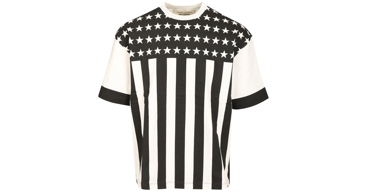 AMISH Dan Sablon T-Shirt in Black for Men | Lyst