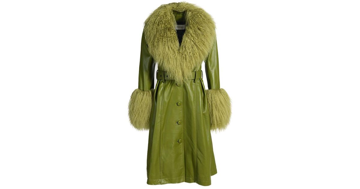 Wanan Touch Sac Coat In Leather Green | Lyst UK