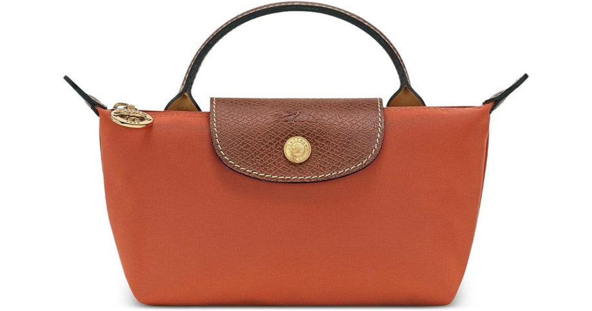 Longchamp Orange Shoulder Bags in Red | Lyst UK