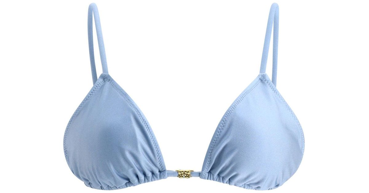 Ganni " String" Bikini Top in Blue | Lyst