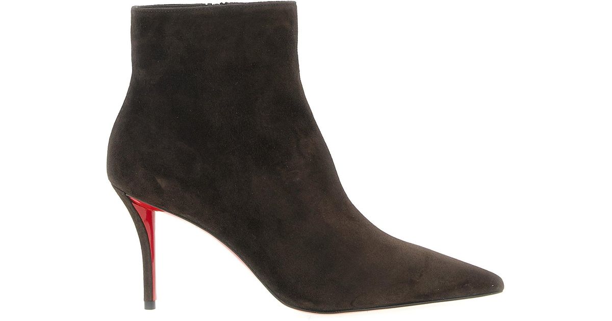 Christian Louboutin Miss Z Boots And Ankle Boots Brown in Black | Lyst UK