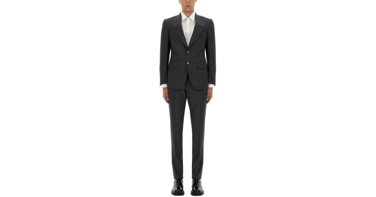 Tom Ford "Grand Overcheck Shelton" Suit in Black for Men | Lyst