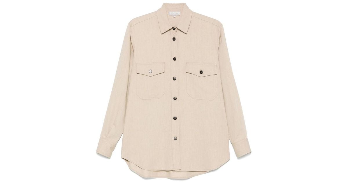 Antonelli Neutral Shirts in Natural | Lyst