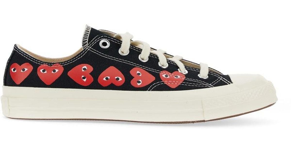 comme des garcon play x converse "Multi Heart" Sneaker in White | Lyst UK