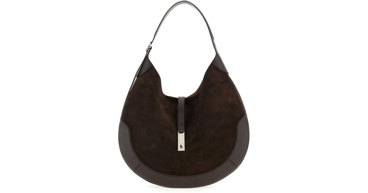 Polo Ralph Lauren 'Polo Id Large' Shoulder Bag in Black | Lyst