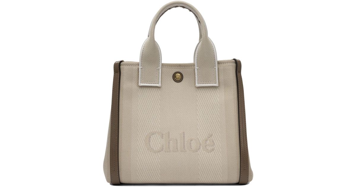 Chloé Carry Handbags in Natural | Lyst