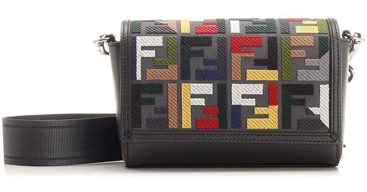 Fendi Compact Messenger Bag in White for Men | Lyst