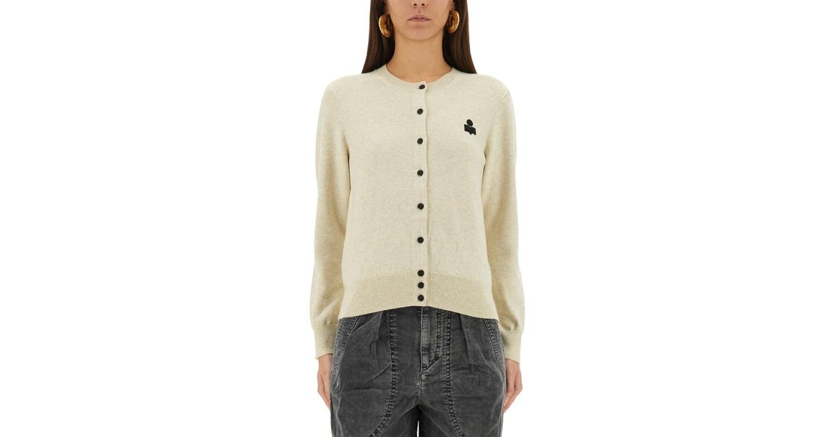 Isabel Marant Mona" Cardigan in Natural | Lyst UK
