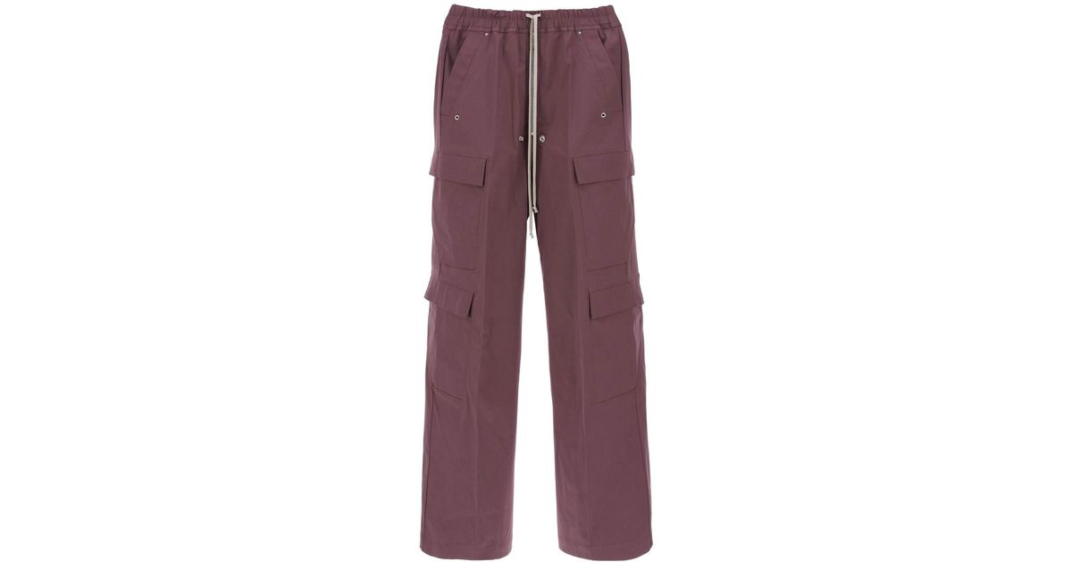 Rick Owens Heavy Poplin Cargo Belas Pants in Purple for Men Rick Owens Heavy Poplin Cargo Belas Pants in Purple for Men