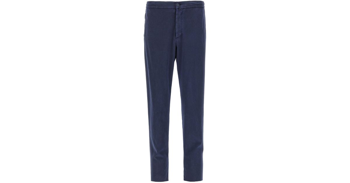 Kiton Up1Lac Pants in Blue for Men | Lyst