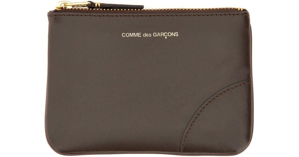 Comme Des Garcon Wallet Small Clutch With Zipper in Brown | Lyst UK