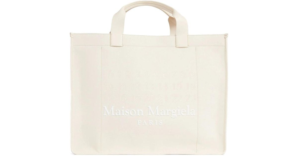 Maison Margiela Cotton Tote Bags in White for Men | Lyst