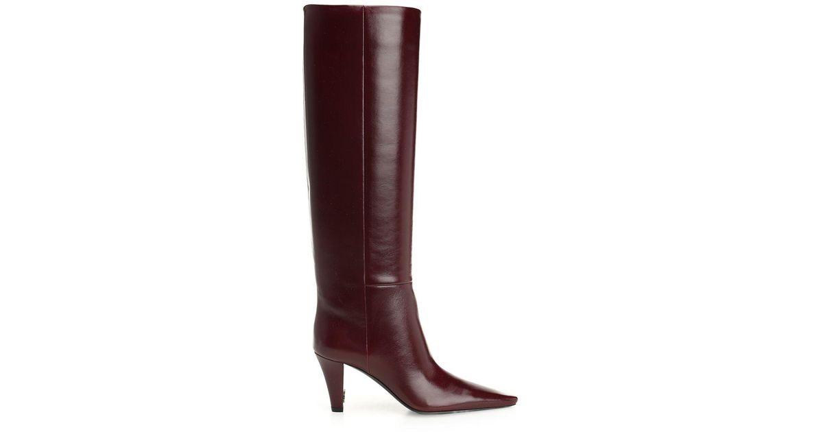 Saint Laurent "Jill" Boots in Brown | Lyst UK