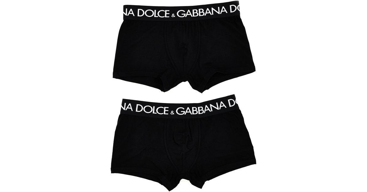 Dolce & Gabbana 2-Pack Logo Boxer Boxer in Black for Men | Lyst