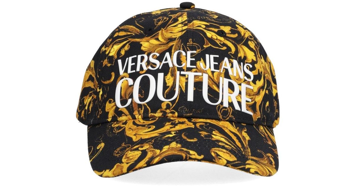 Versace Jeans Couture "Porcelain Baroque" Baseball Cap in Black for Men ...