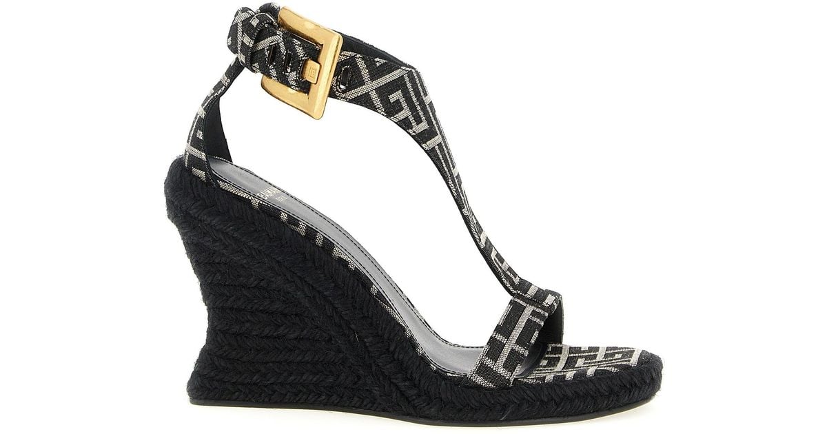 Balmain Anthem Wedges in Black | Lyst Canada