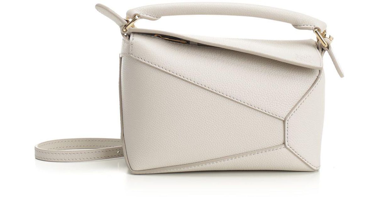 Loewe Puzzle Handbags in White | Lyst UK