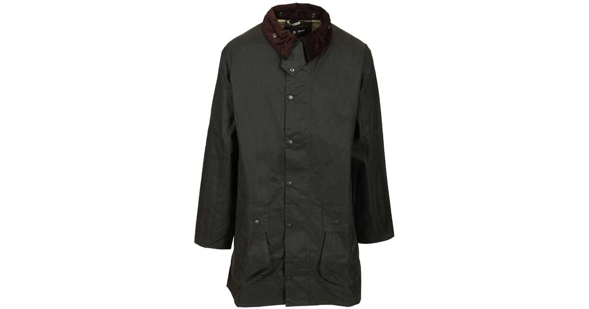 Barbour Border Waxed Jacket Jackets in Black for Men | Lyst