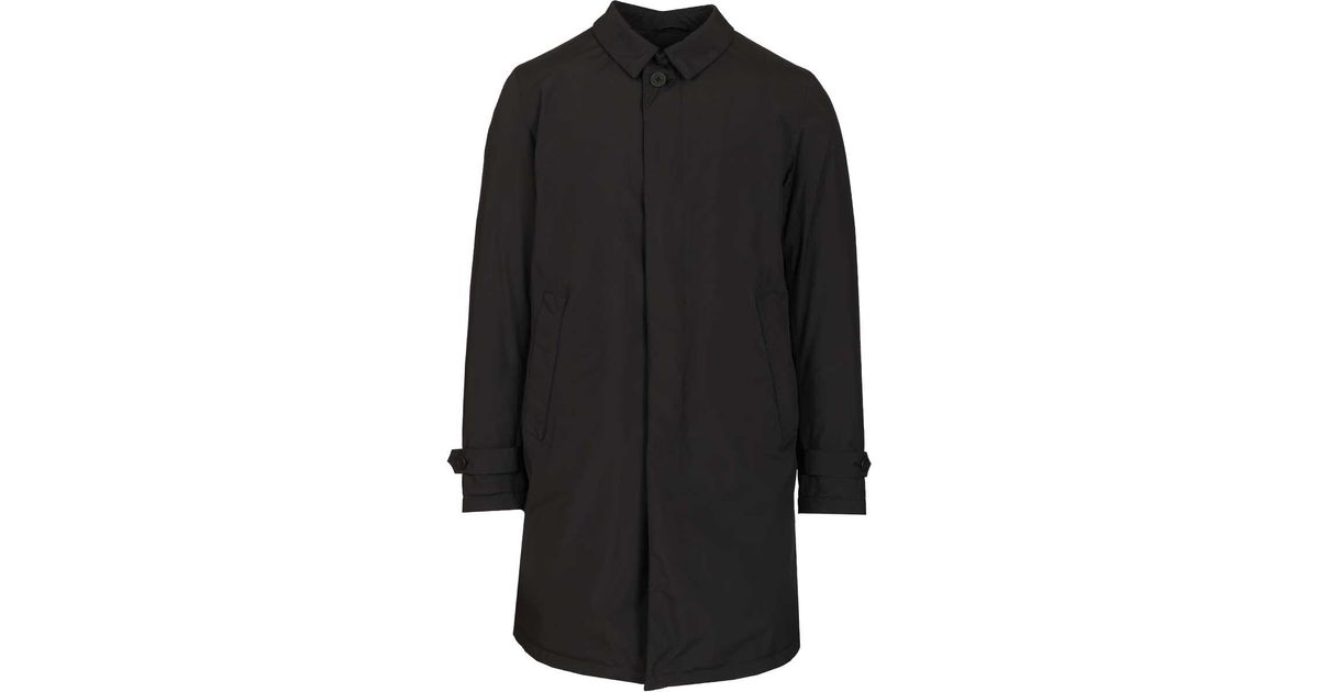 Herno Prometeo Padded Nylon Trench Coat in Black for Men | Lyst UK