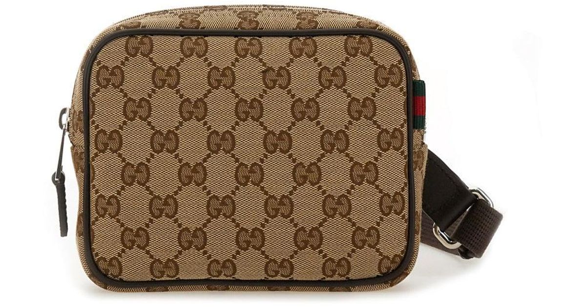 Gucci Mini "Gg" Bag in Brown for Men | Lyst UK